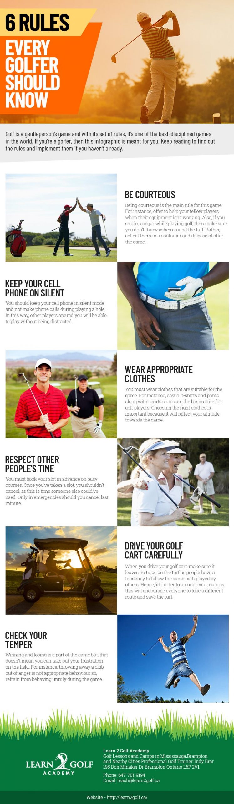 6 Rules Every Golfer Should Know – [Infographic] – Learn 2 Golf